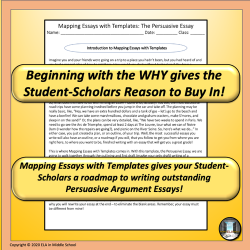 Mapping Essays with Templates: The Persuasive Essay Remote Ready Resource