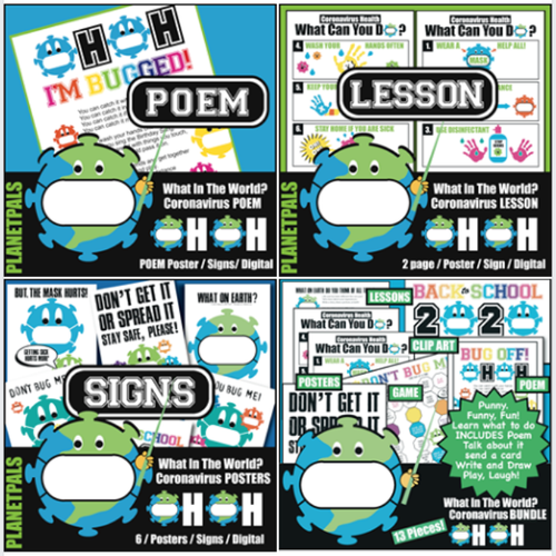 Covid Health Habits 13 Activities Game Posters Lessons Poem Bundle