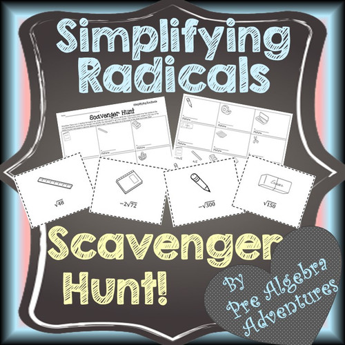 Simplifying Square Roots (Coloring Activity) - Amped Up Learning