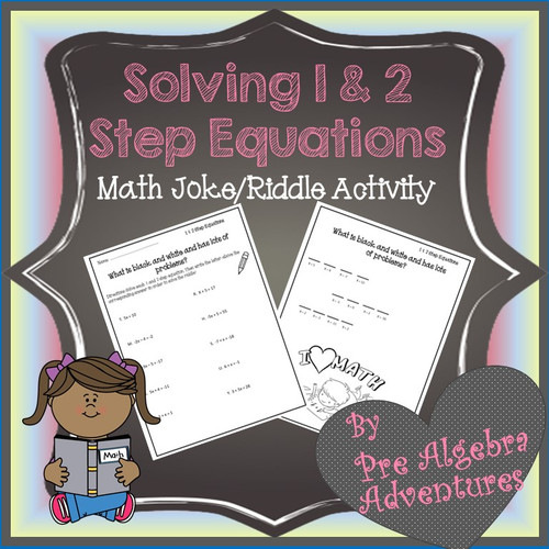 Writing and Solving Two Step Equations - Cut & Paste Activity