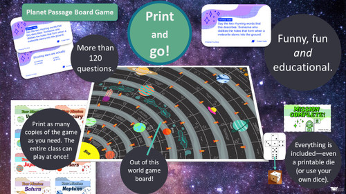 Space Science Board Game Printable Differentiated