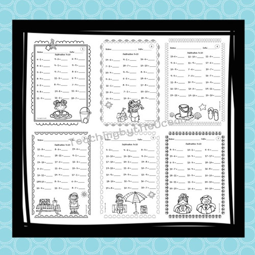 Spring Addition to 20 Fact Fluency Worksheets - Amped Up Learning