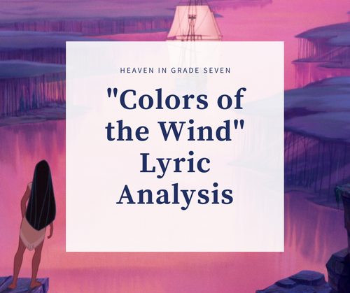 Colors of the Wind - Lyric Analysis