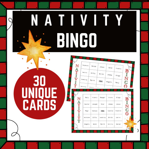 Nativity Bingo for Christmas