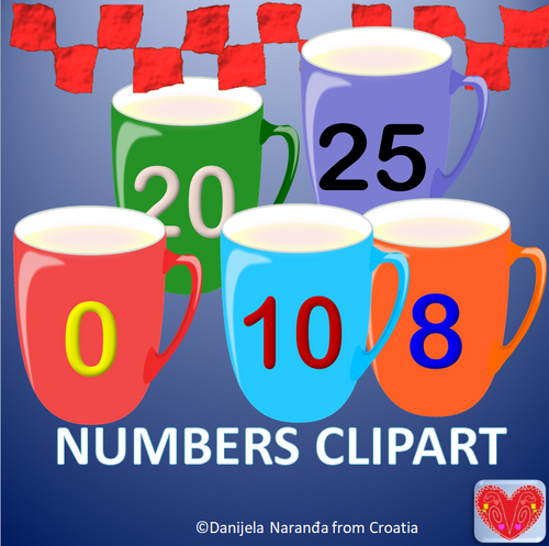 Colorful numbers clipart - Amped Up Learning