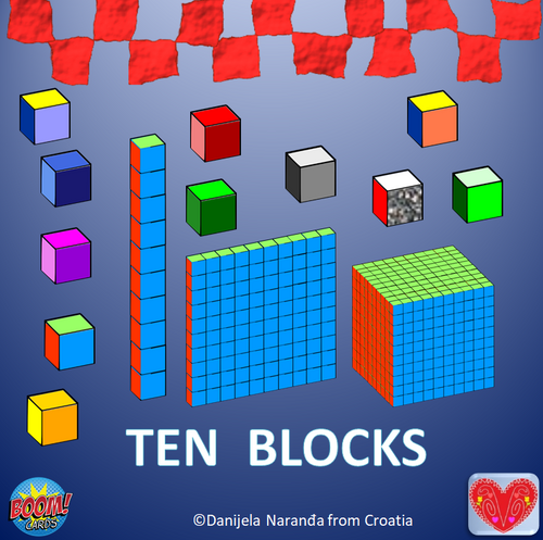 Base Ten Blocks/Isometric/MAB Clipart