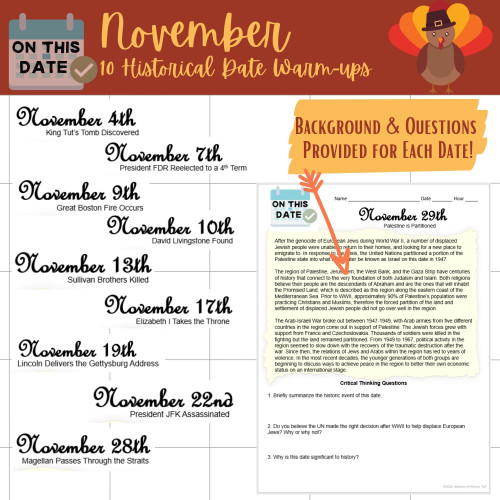 On this Date: September Warm-Ups - Amped Up Learning