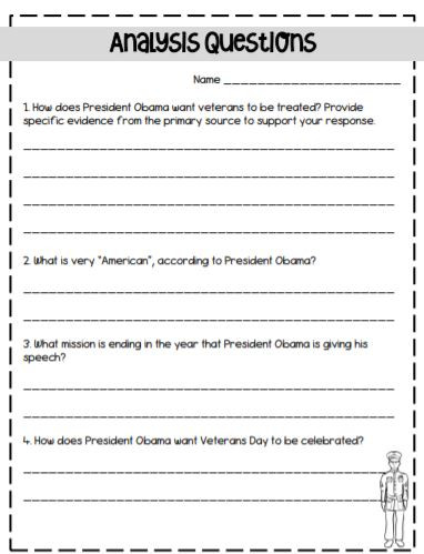 Veterans Day Webquest and Activities