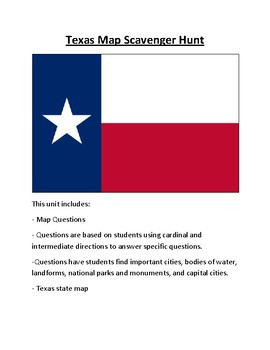 Texas Map Scavenger Hunt - Amped Up Learning