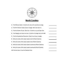 South Carolina Map Scavenger Hunt - Amped Up Learning