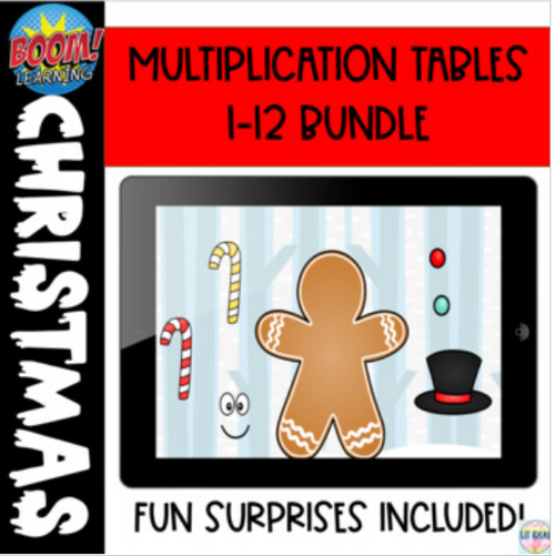 Fall Multiplication Tables 1-12 Boom Cards