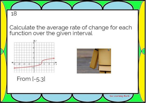 Average Rate of Change of Non-Linear Functions: Google Slides - 20 ...