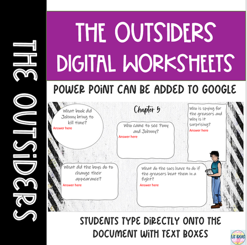 The Outsiders DIGITAL worksheets