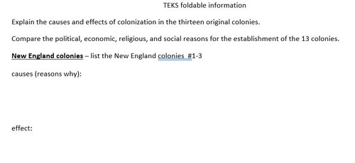 13 Colonies Graphic Organizer - Amped Up Learning
