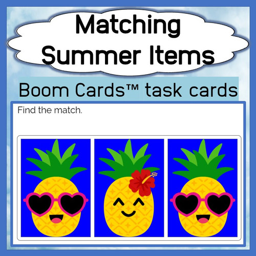 Boom Cards Summer Story Sequencing