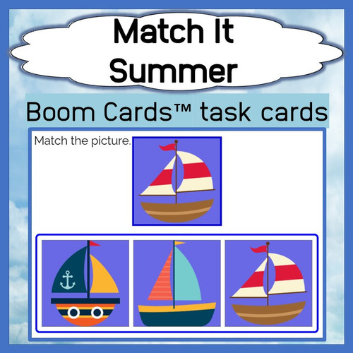 Boom Cards Summer Story Sequencing
