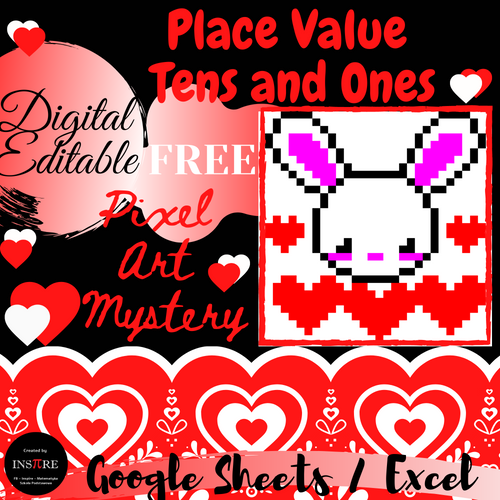 Valentine’s Day Math BUNDLE Math Games Digital & Editable Pixel Art Mystery