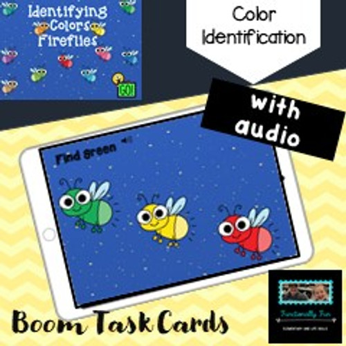 Identifying Colors Fireflies with Audio Boom Cards