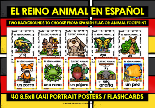 SPANISH COLORS FLASHCARDS POSTERS FREEBIE #2 - Amped Up Learning