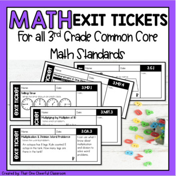 3rd grade math, math exit tickets, 3rd grade math exit tickets