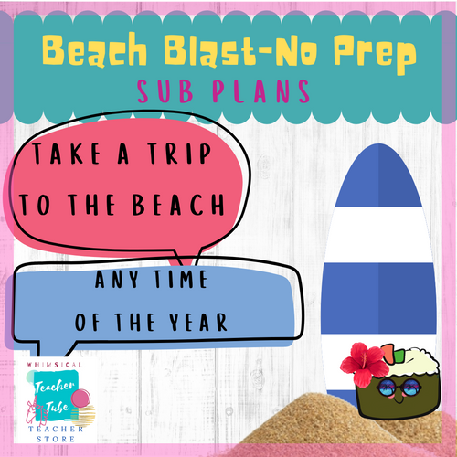 Beach Bash-No Prep Sub Plans