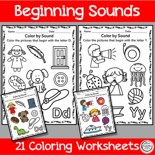 Bubble Beginning Sounds Worksheets