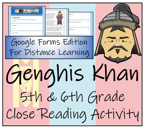 Genghis Khan - 5th & 6th Grade Close Read & Biography Writing Bundle ...
