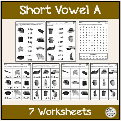 CVC Short Vowel E Bundle Make-A-Word, Puzzles, Worksheets & Flashcards