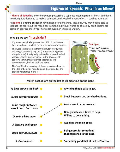 Figurative Language Bundle: Hyperboles, Idioms, Metaphors, Puns, and ...