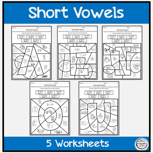 R-Controlled Vowels Color by Code Worksheets