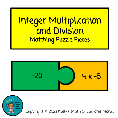 Christmas Integer Matching Puzzle Pieces - Multiplication and Division