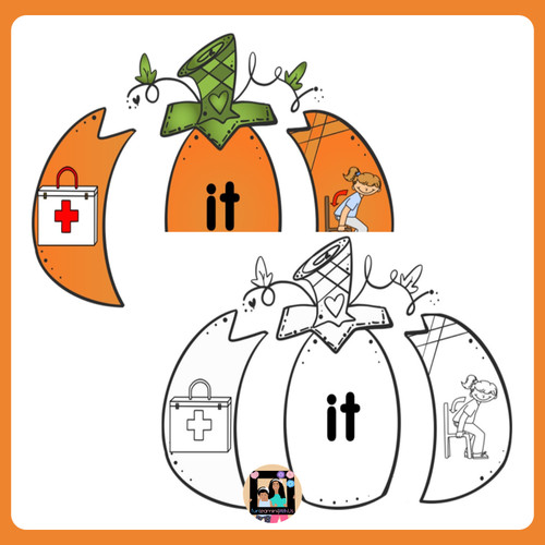 Build a Pumpkin CVC Word Puzzles | Halloween CVC word building Center