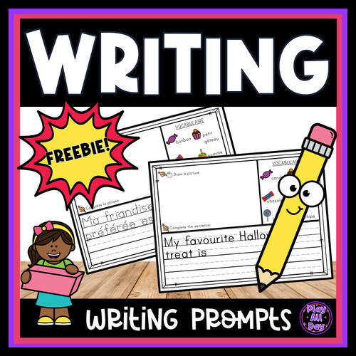 Halloween Name Tags FREEBIE | French Version Included!