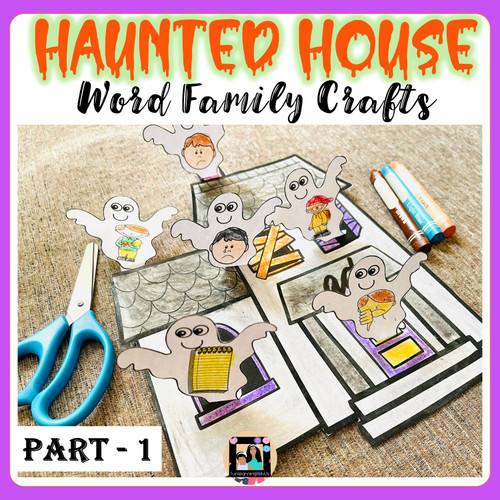 Haunted House Craft | Halloween Word Family Craft | CVC Word Family Part 2