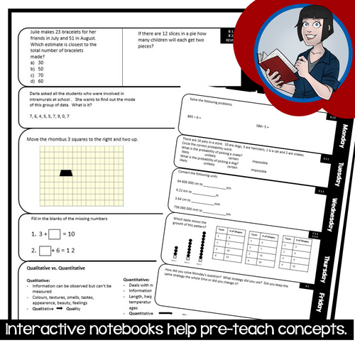 Grade 4 Spiral Math (New Ontario Math Curriculum 2020) - Amped Up Learning