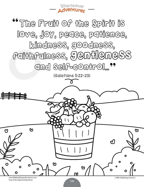 Self-control: Fruit of the Spirit Activity Book