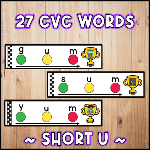 CVC Blending Strips Short A Words | Science of Reading Phonics - Amped ...
