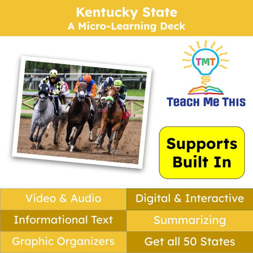Kentucky State (50 States and Capitals) Informational Text and Activities