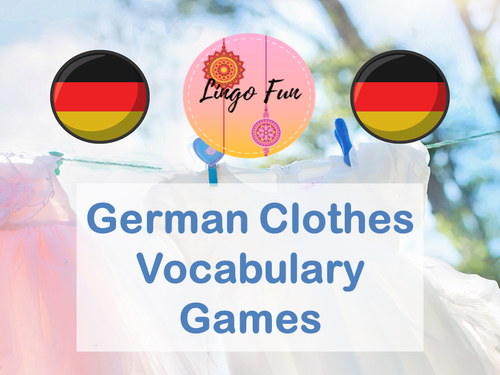 Clothes Vocabulary Memory Game for ESL