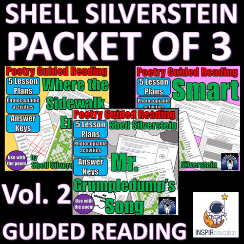 Guided Reading Poetry Bundle: Shell Silverstein (Vol. 2) Question Sets ...