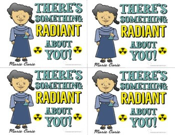 Marie Curie "You Are CuTe" Valentines Day Card