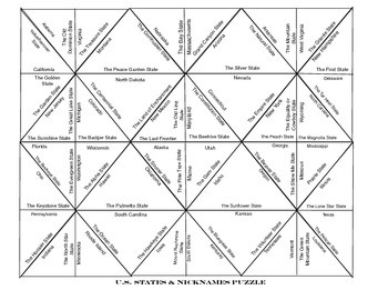Hands on History-U.S. President and Nicknames Puzzle, Crossword, and ...