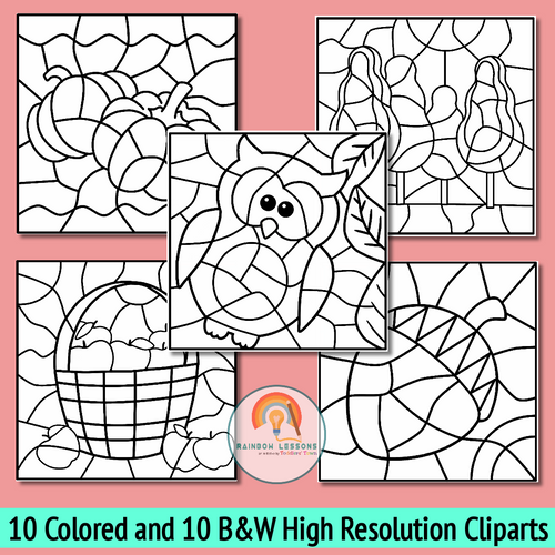 Spring Color By Number Clip art | Spring Color By Code Clipart | Spring ...