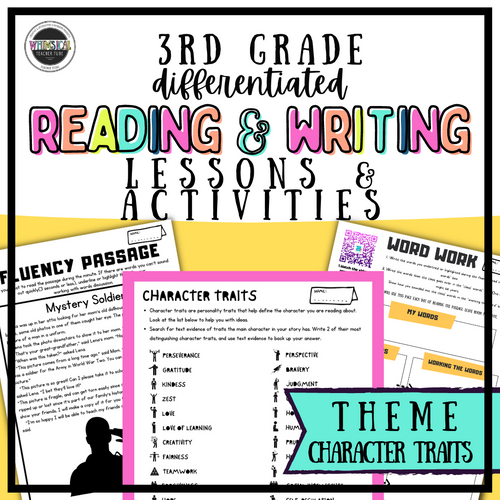 3rd Grade Differentiated Reading & Writing Lessons & Activities Family ...
