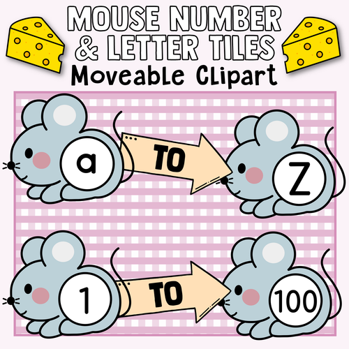Mouse Letter and Number Tiles - Moveable Clipart - 264 images! - Amped ...