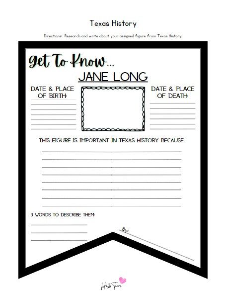 TEXAS HISTORY HEXAGONAL THINKING ACTIVITIES FOR THE ENTIRE YEAR