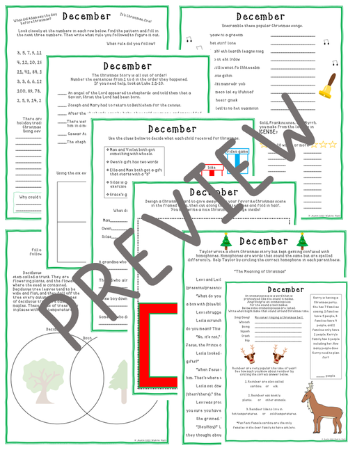 December Multicultural Holiday Activity Packet - Amped Up Learning