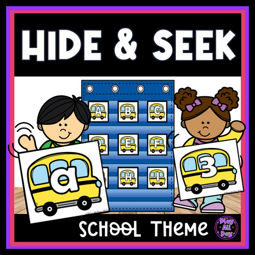 Back to School Digital Hide and Seek | Letters Numbers Shapes Colors