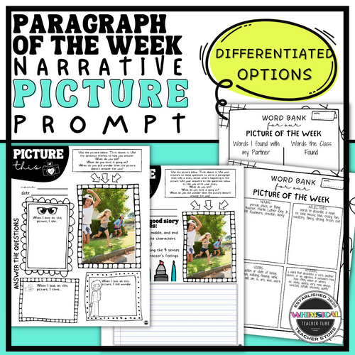 Paragraph of the Week Picture Prompt Informational Writing Journal
