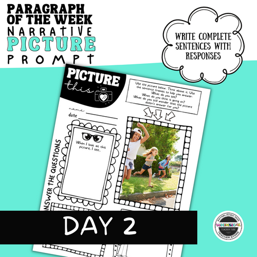 Paragraph of the Week Picture Prompt Informational Writing Journal
